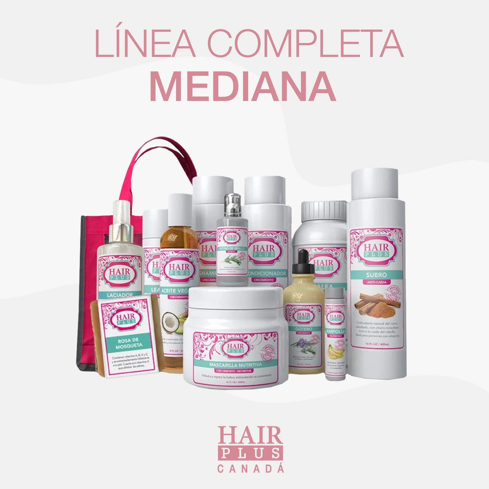 Línea completa mediana - Hair plus Canada