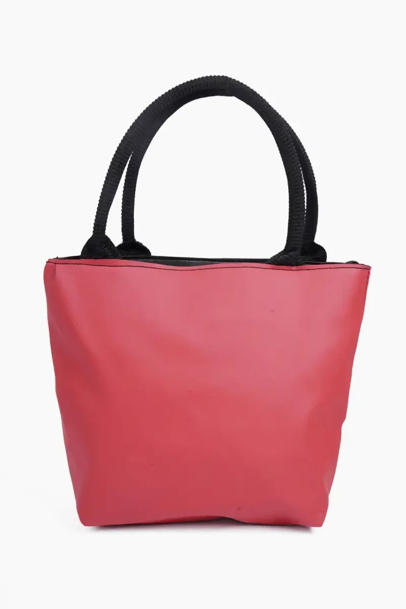 Elegant Solid Red Hand Bag For Women Red Halfpe