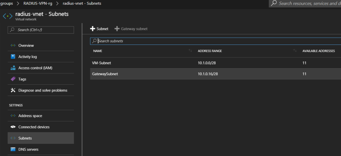 Azure Point-to-Site VPN with RADIUS Authentication – Hansen Cloud