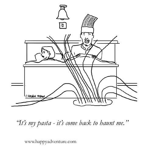 Pasta chef cartoon | The Happy Adventure series