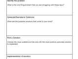 5 Step Problem Solving Worksheet Happiertherapy