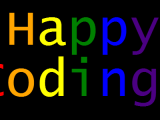 Rainbow Logo Happy Coding