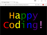 Rainbow Logo Happy Coding