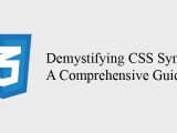 Css Syntax A Comprehensive Guide Harshit Sharma