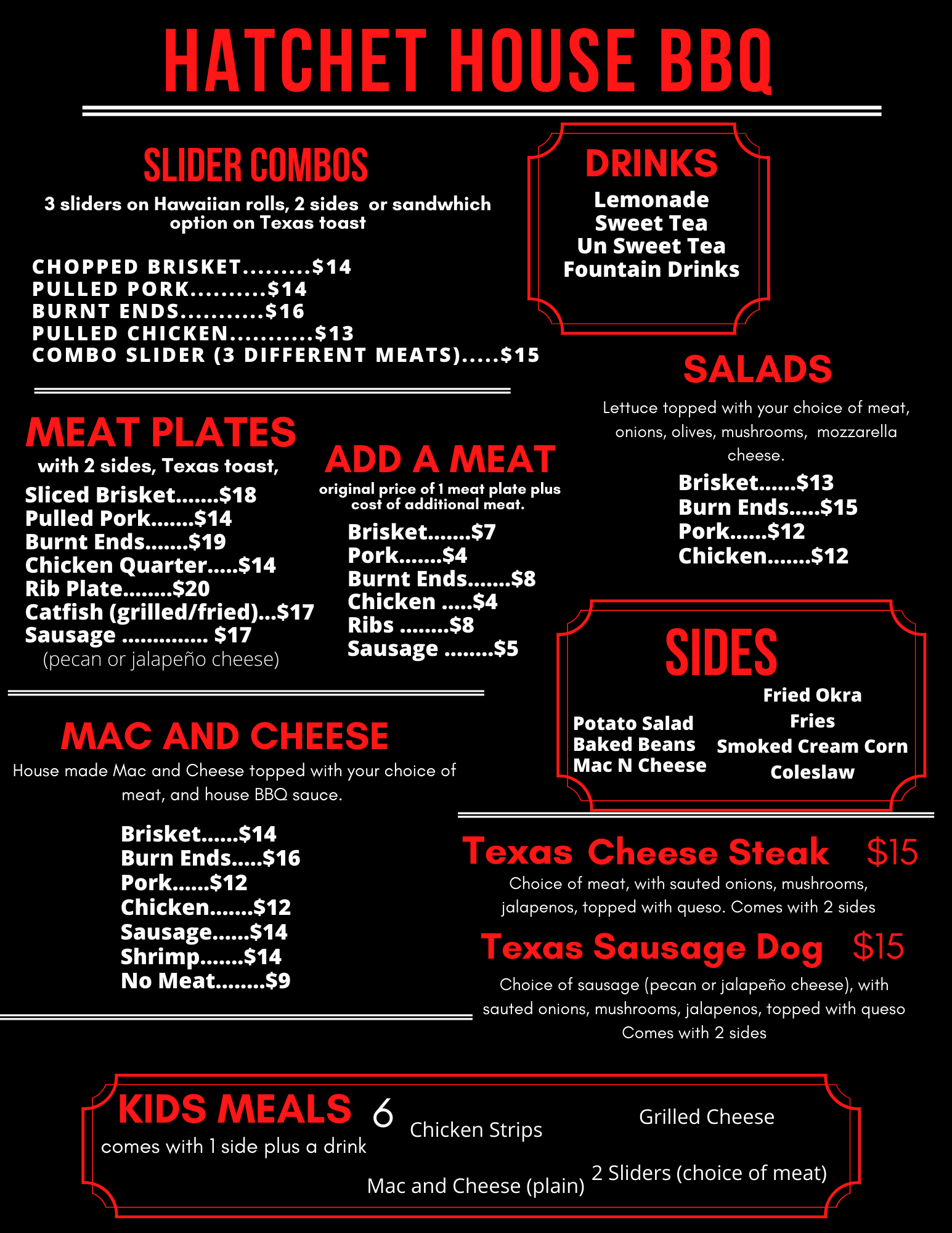 Hatchet House BBQue Best Craft BBQ in Graham Tx