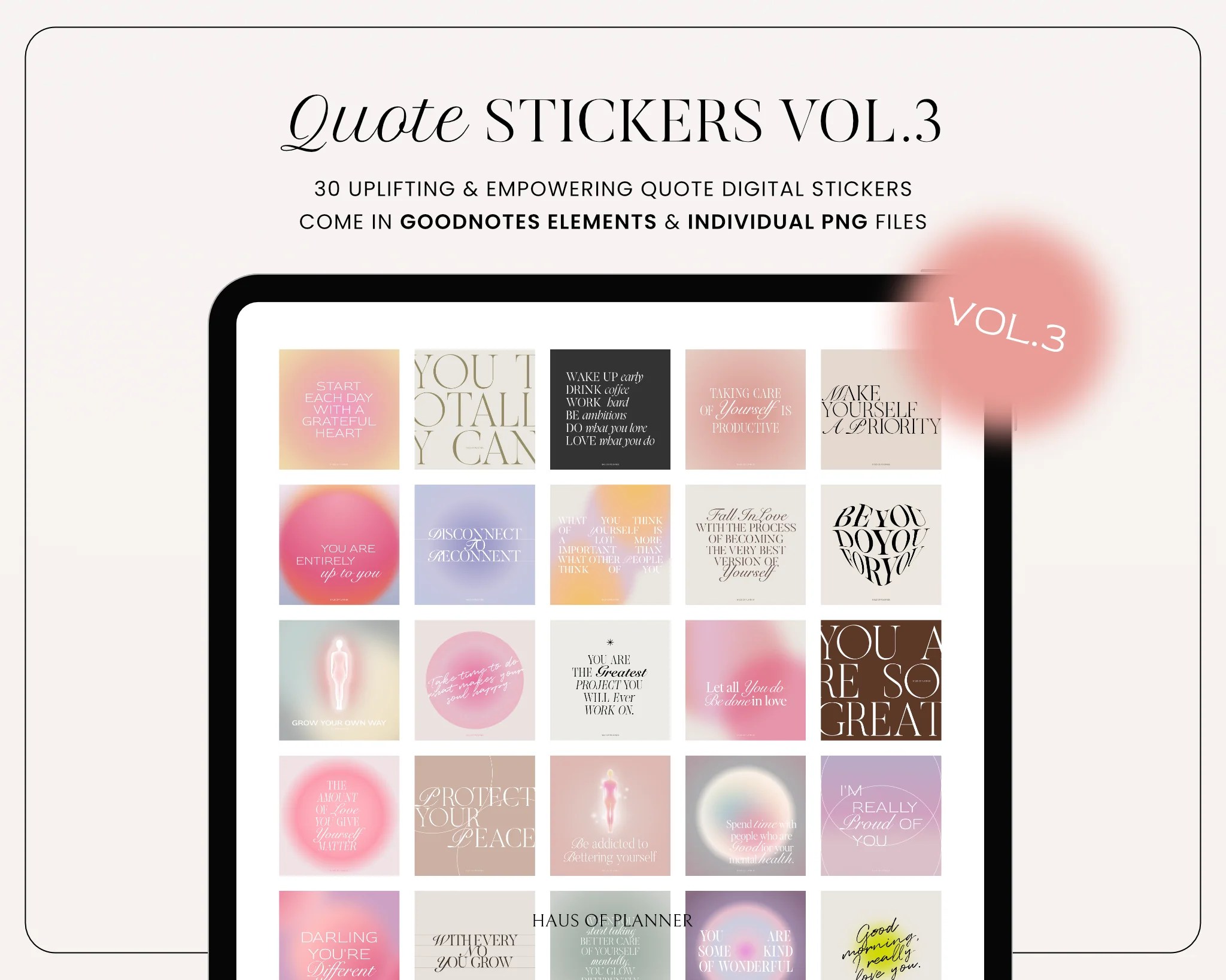 Quote Digital Stickers Vol 3 Haus Of Planner