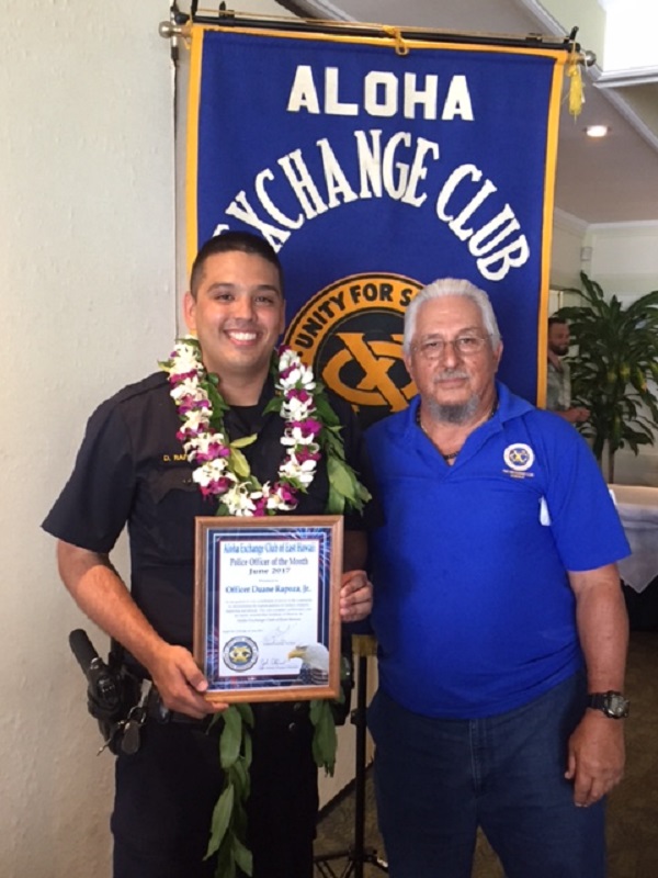 Rapoza is East Hawaii’s Officer of the Month for June | Hawaii 24/7