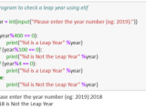 Leap Year Program In Python Hdfstutorial
