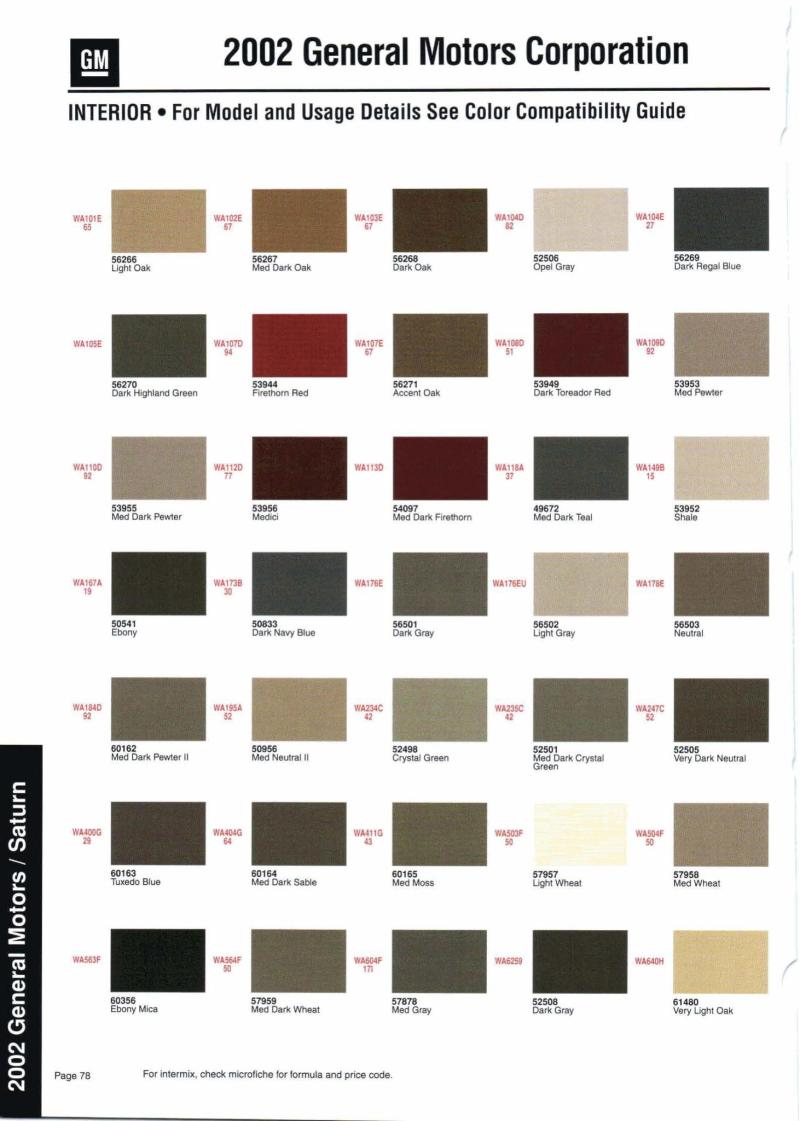 Gm Interior Paint Codes Color Charts gm-interior-paint-codes-color-charts