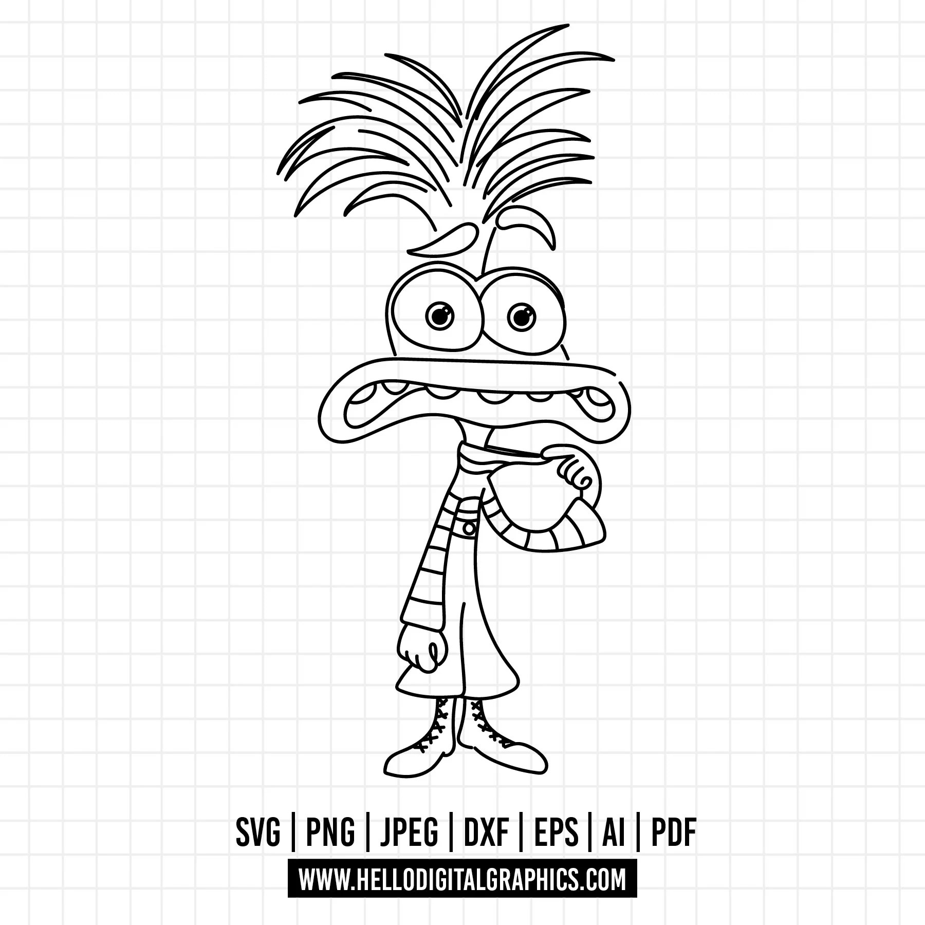 Cod1448 Anxiety Inside Out 2 Svg Inside Out 2 Clipart Png Inside O