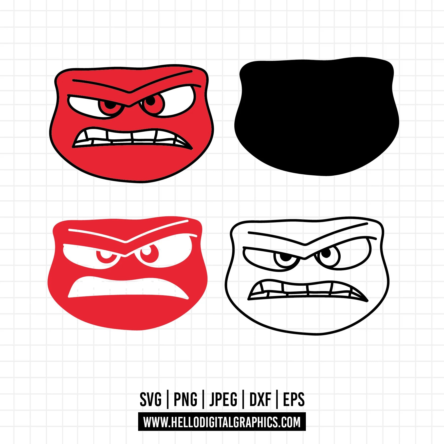 Cod1495 Anger Inside Out 2 Svg Eps Png Characters Inside Out Ang