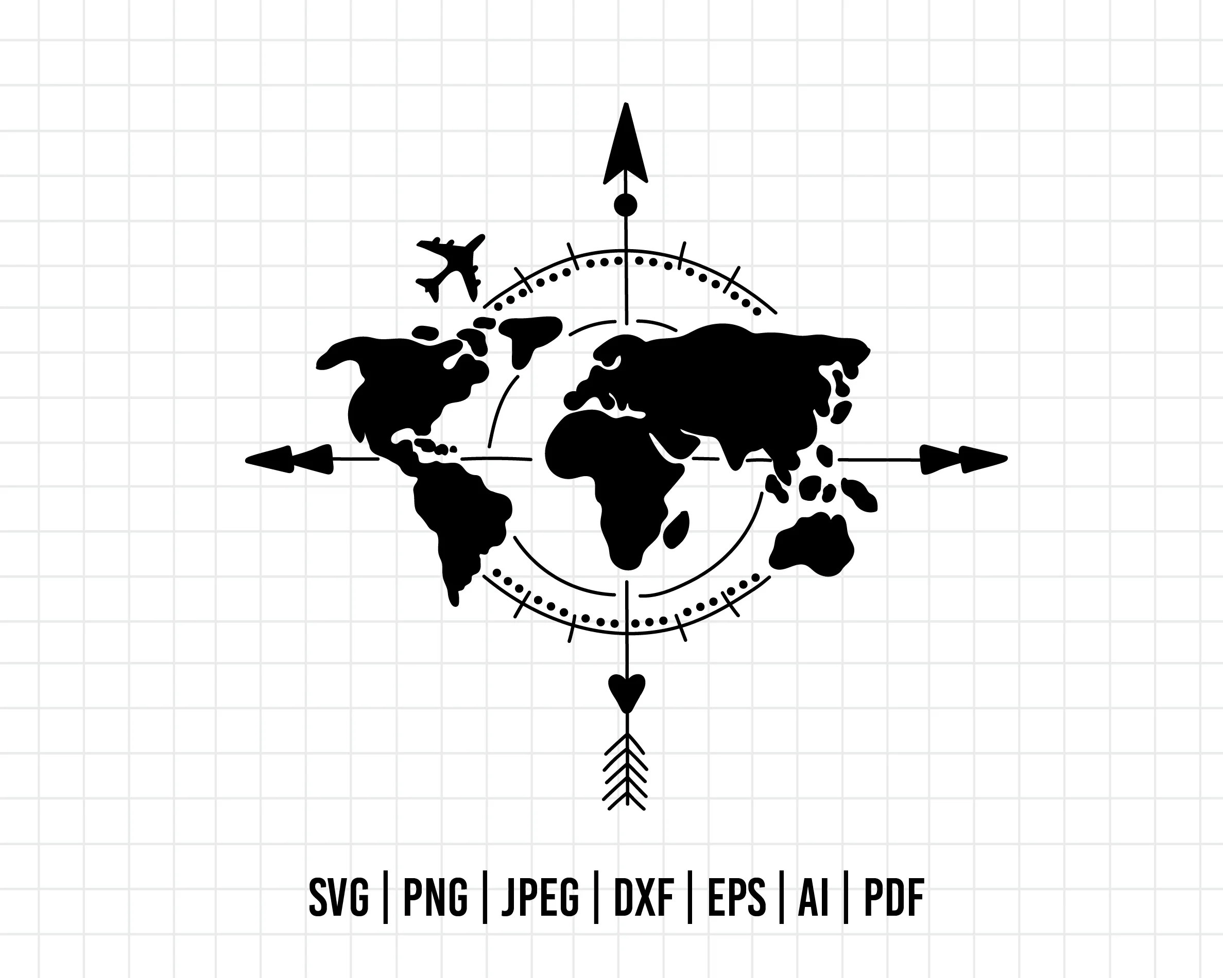Cod49 World Map Svg World Map Silhouette Svg Map Svg Travel Svg W
