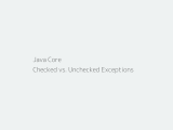 Checked Vs Unchecked Exceptions In Java