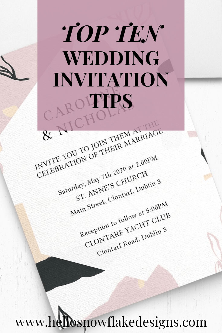 Top 10 Wedding Invitation Tips You Need to Know - Hello Snowflake Designs