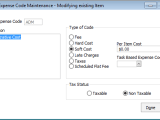 Adding Editing Client Expense Codes