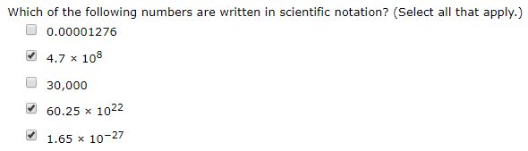 WebAssign: Multiple-Select Questions