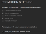Settings Ctrader Invite