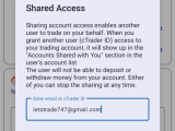 Shared Access Ctrader Mobile Android