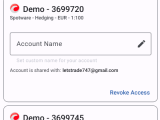 Shared Access Ctrader Mobile Android