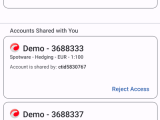 Shared Access Ctrader Mobile Android