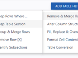 Keep Table Section Filter Docparser