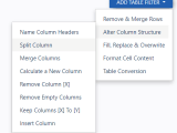 Split Column Filter Docparser