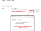 Hello World Extended Version Application Design