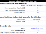 Reliability Demonstration Test Design Example
