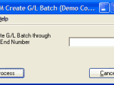 Create G L Batch