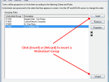 Worksheet Group Setup