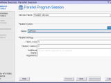 The Parallel Program Session Dialog