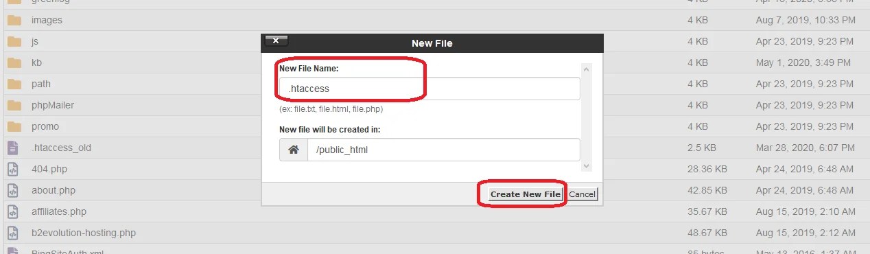 How To Create Or Edit Htaccess File In Cpanel