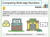 Comparing Multi Digit Numbers 4th Grade Math Worksheets For Kids