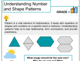 Understanding Number And Shape Patterns 4th Grade Math Worksheets
