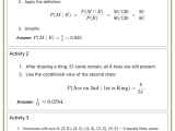 Conditional Probability Math Activities Pdf Worksheet