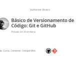 Básico De Versionamento De Código Git E Github