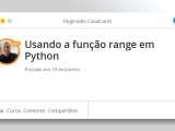 Usando A Função Range Em Python