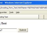 Url Encoding On Html Form Data Ie