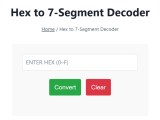 Hex To 7 Segment Decoder