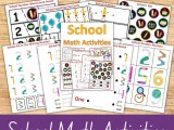 School Themed Math Worksheets