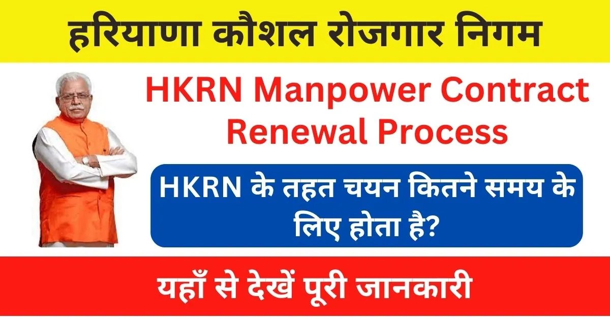 HKRN Contract Renewal Process 2023 : हरियाणा कौशल रोजगार निगम ...