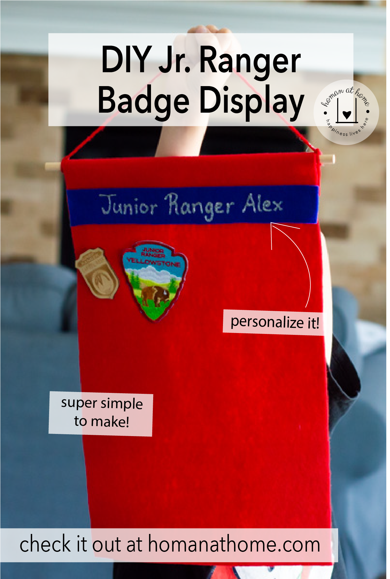 DIY Jr Ranger Badge Display | Homan at Home