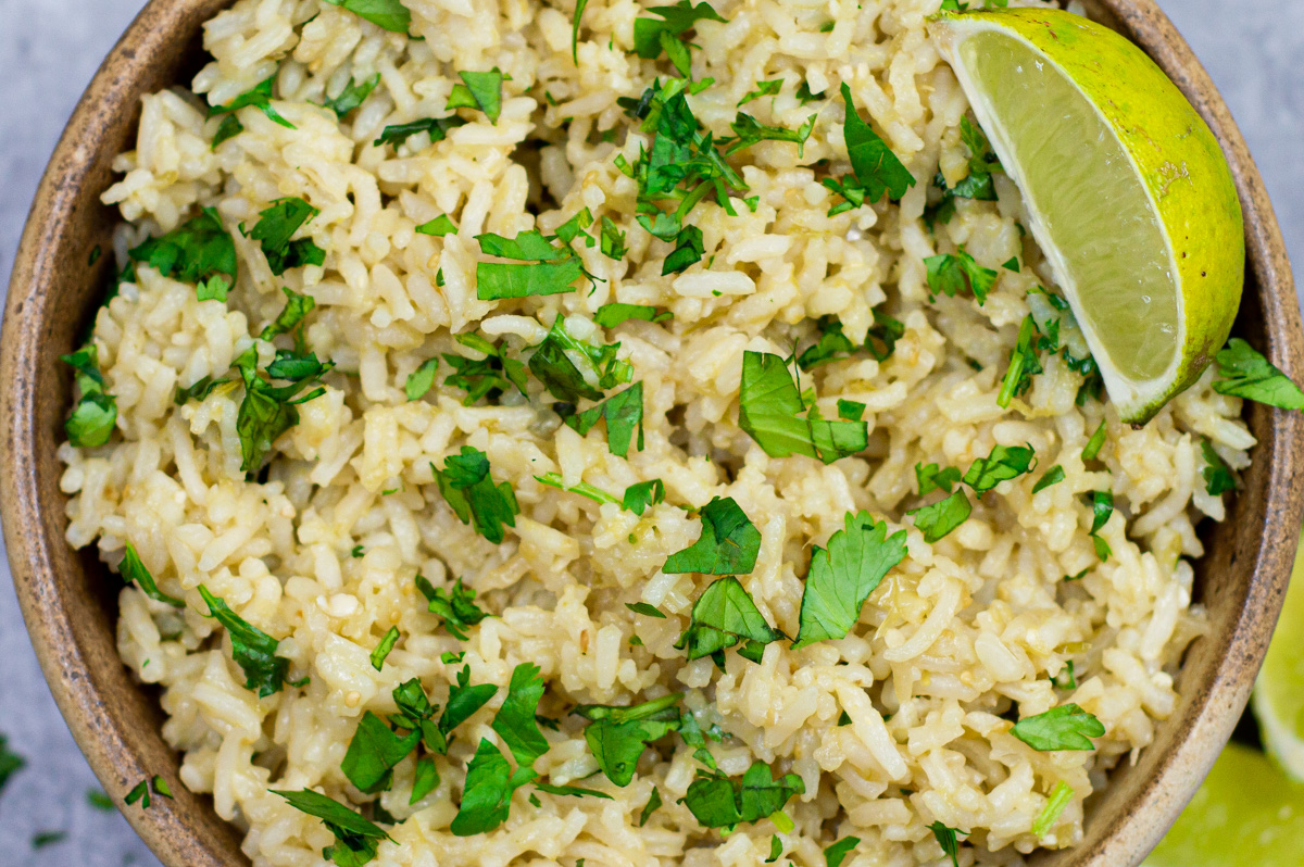 Instant Pot Cafe Rio Copycat Cilantro Lime Rice | Homan at Home
