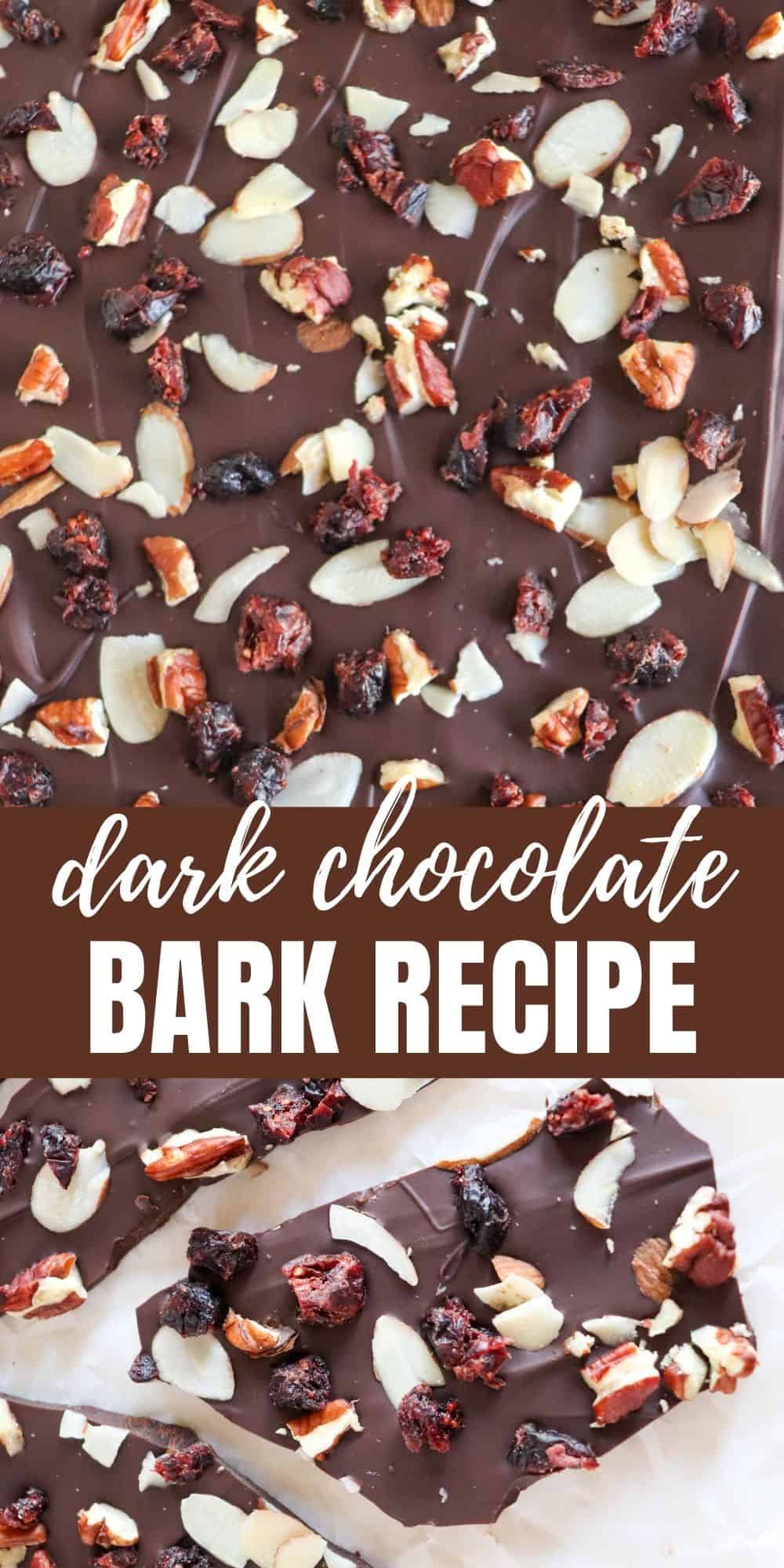 Healthy Dark Chocolate Bark Recipe » Homemade Heather
