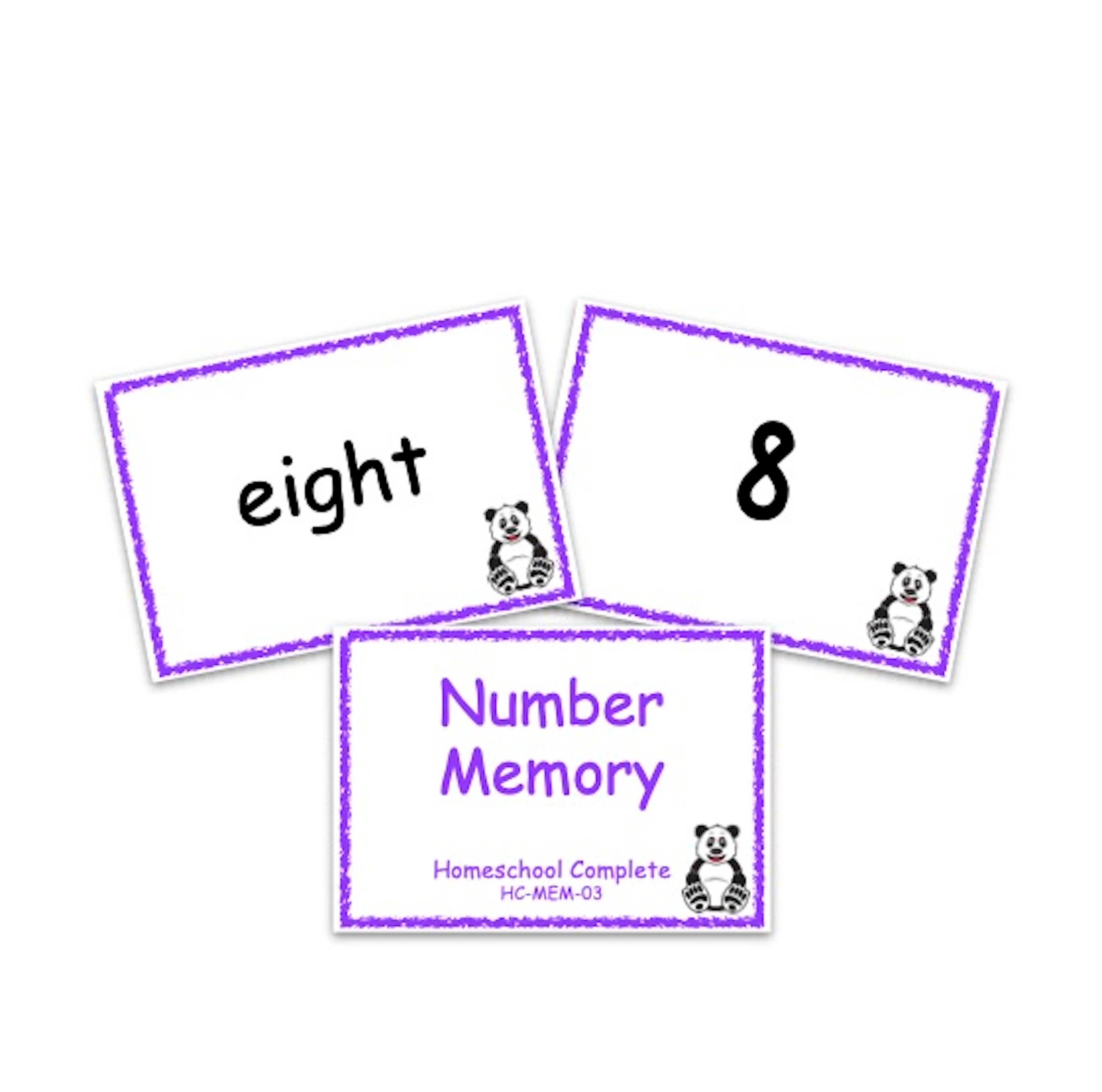 Homeschool Complete All Inclusive Curriculum Number Memory Game