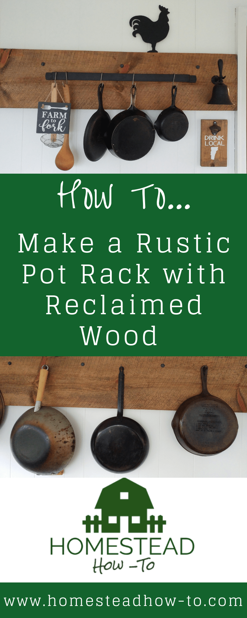 How to Make a Rustic Pot Rack - Homestead How-To