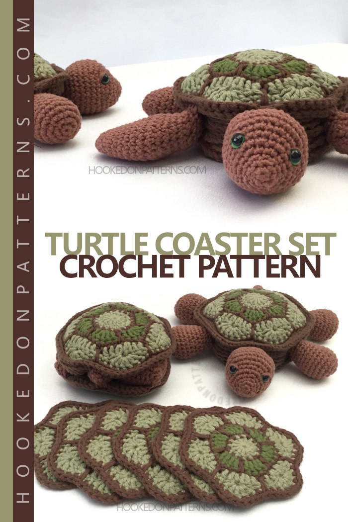 Crochet Turtle Pattern - Coasters - Hooked On Patterns