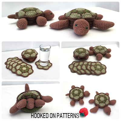 Crochet Turtle Pattern - Coasters - Hooked On Patterns