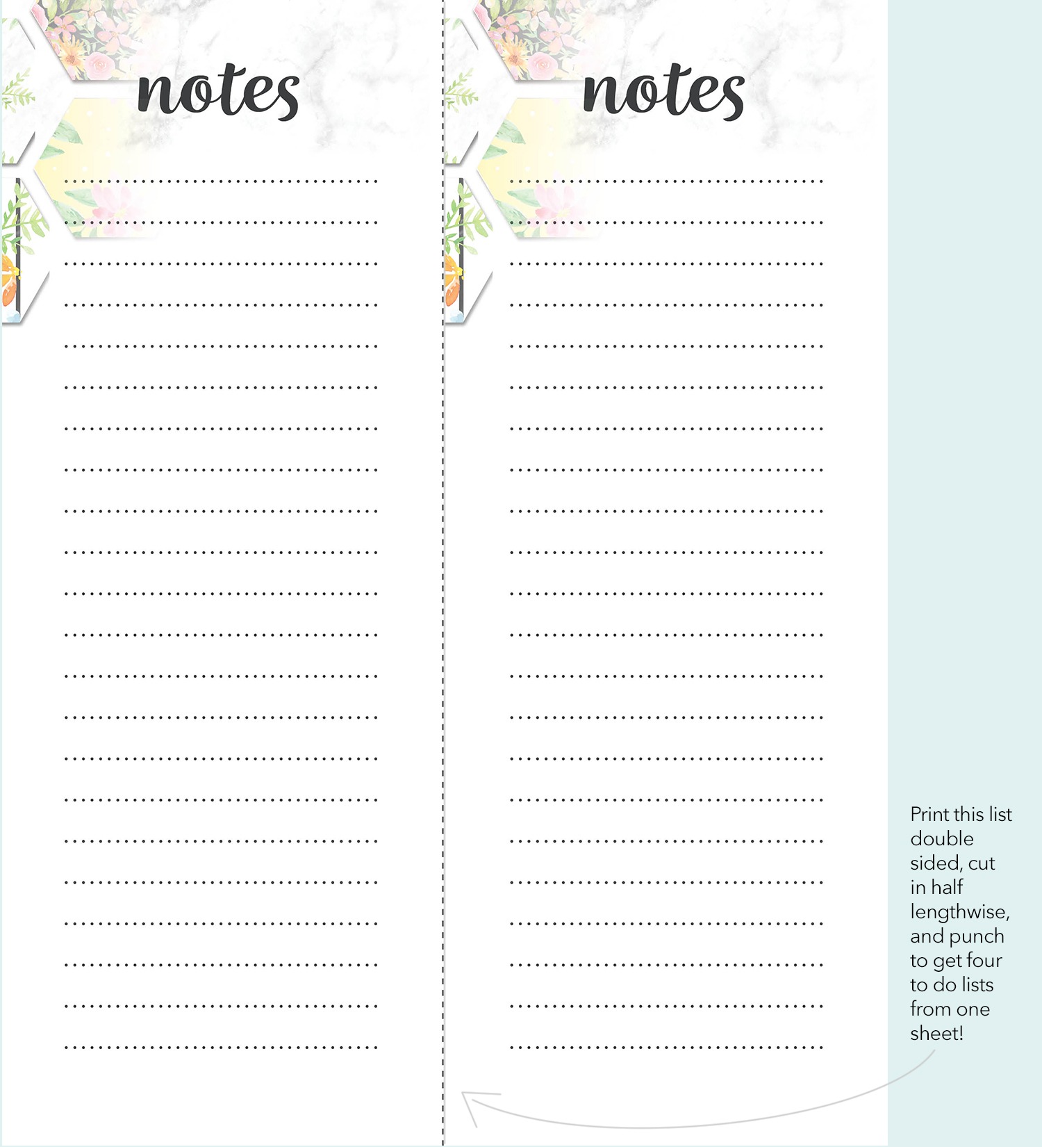 Big Happy Planner Notes_Hexi 6-Page Printable – Hope Yoder
