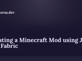 Creating A Minecraft Mod Using Java And Fabric